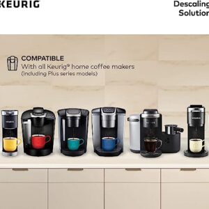 Descaling Solution for Keurig Coffee Machines with Free Direct Coffee Tea Est 2019 Sticker