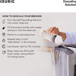 Descaling Solution for Keurig Coffee Machines with Free Direct Coffee Tea Est 2019 Sticker