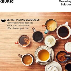 Descaling Solution for Keurig Coffee Machines with Free Direct Coffee Tea Est 2019 Sticker