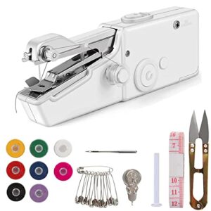 handheld sewing machine, mini portable sewing machine, quick stitching sewing machine suitable for clothes, fabrics, diy home travel