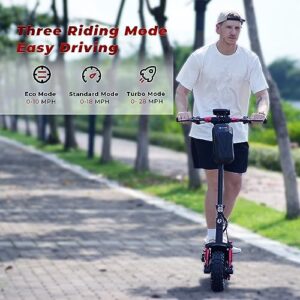 isinwheel GT2 Electric Scooter Adults 11" Off Road Tires, 1000W Motor E-Scooter Up to 28 Miles Long Range, 28 MPH Top Speed, Foldable Commuting Scooter with Dual Brakes & Suspension