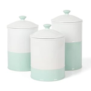 martha stewart canister set, 6-piece, two-tone