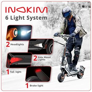 INOKIM OXO Electric Scooter for Adults 40 MPH, 2x1000W (1300W Max) Motor, 68 Eco Miles Range, 10" Pneumatic Tires, Front & Rear LED Light, Fast Folding Escooter