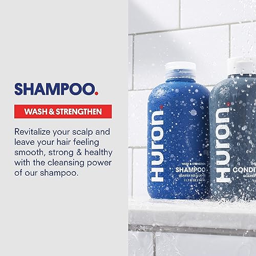 Huron Men’s Shampoo & Conditioner Set - Clean & Invigorating Scent - Hydrating, & Nourishing Shampoo & Conditioner for Men - Vegan Ingredients & Cruelty Free