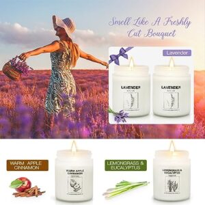 4 Pack Candles for Home Scented, Lavender Candles Gifts Set for Women, 28 oz Aromatherapy Jar Scented Candles for Home 200 Hour Long Lasting Soy Candle, Birthday, Christmas, Valentine