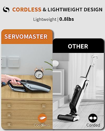 SERVOMASTER Handheld Vacuum Cleaner Cordless, Small Powerful Car Vacuum Cleaner with Rechargeable Battery, Portable Car Hand Held Vacuum Cleaner Accessories Interior Cleaning Kit for Men Women