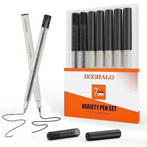 doohalo metallic grey black pens for cricut maker 3/maker/explore 3/air 2/air 1.0/0.8/2.0/2.5 variety point tips gel glitter markers for drawing writing compatible with cricut machine