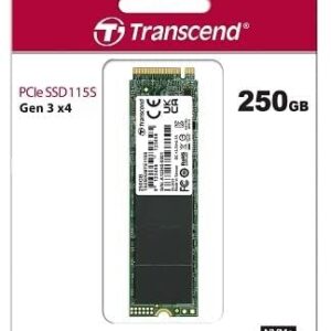 Transcend 250GB MTE115S NVMe Internal SSD - Gen3 x4 PCIe M.2 2280, Up to 3,200MB/s - TS250GMTE115S