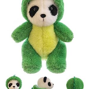 CASAGOOD Cute Stuffed Panda Animal Cosplay as Dinosaur Plush Toys Soft Panda Toy in Dinosaur Costume Great Panda Plushies Gift for Kids and Lovers,12 Inch