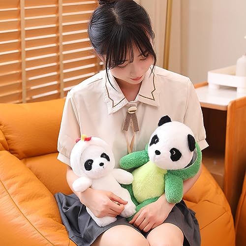 CASAGOOD Cute Stuffed Panda Animal Cosplay as Dinosaur Plush Toys Soft Panda Toy in Dinosaur Costume Great Panda Plushies Gift for Kids and Lovers,12 Inch