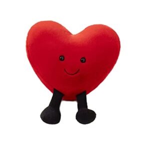 red heart stuffed toys are suitable for friends/children/girls/birthday gifts, valentine's day gifts, suitable for living room/bed/restaurant/sofa/car (7 inches)