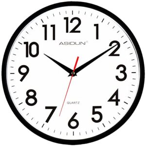 eimtopy wall clock 10 inch silent quality quartz battery classic digital clock modern wall clock for office bedroom living room kitchen home school decor