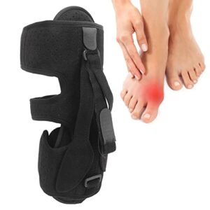 plantar fasciitis night splint, foot drop support brace, adjustable night foot splint for women and men (black)