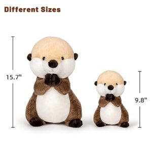 Wanwu World Otter Stuffed Animals 9.8" Cute Sea Soft Otter Plushie Toy Christmas Birthday for Kids Children Girls Boys