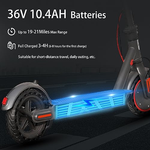 Electric Scooter for Adults Teens,350W Electric Scooter Up to 19MPH & 19-21Miles Range Sport Foldable Scooter Double Braking Electric Scooters for Commuter,8.5" Tires Electric Scooter for Adults