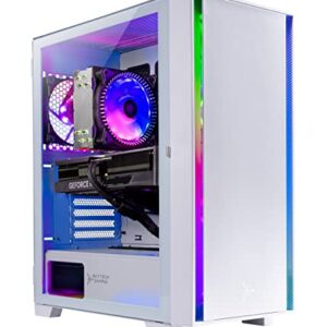 Skytech Shiva Gaming PC Desktop – AMD Ryzen 5 5600X 3.7 GHz, NVIDIA RTX 4060 Ti, 1TB NVME SSD, 16GB DDR4 RAM 3200, 600W Gold PSU, 11AC Wi-Fi, Windows 11 Home 64-bit,White