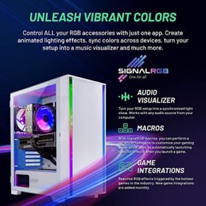 Skytech Shiva Gaming PC Desktop – AMD Ryzen 5 5600X 3.7 GHz, NVIDIA RTX 4060 Ti, 1TB NVME SSD, 16GB DDR4 RAM 3200, 600W Gold PSU, 11AC Wi-Fi, Windows 11 Home 64-bit,White