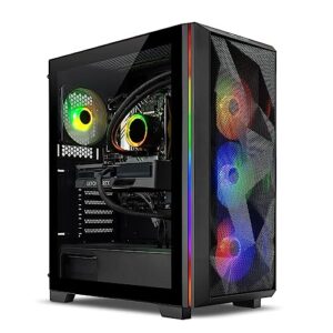 skytech gaming skytech chronos gaming pc desktop – intel core i7 13700f 2.1 ghz, nvidia rtx 4060 ti, 1tb nvme ssd, 32gb ddr5 ram rgb, 650w gold psu, 360mm aio, 11ac wi-fi, windows 11 home 64-bit