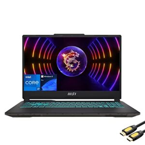 msi cyborg gaming laptop, 15.6'' 144hz ips fhd display, geforce rtx 4060, intel 10-core i7-12650h, 32gb ddr5, 2tb pcie ssd, backlit kb, wi-fi 6, rj45, type-c, sps hdmi 2.1 cable, win 11 pro, black