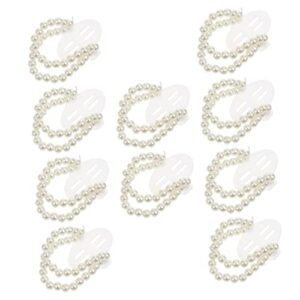 artibetter 20 pcs bridal wrist pearls pearl bracelets stretch bracelet string wrist corsage for prom wedding corsages bracelet wedding wrist corsages elastic bracelets corsage wristlet band