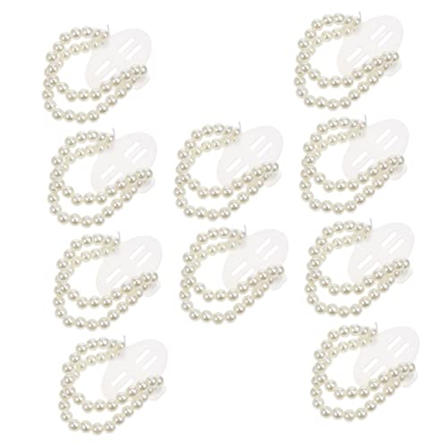 ARTIBETTER 20 Pcs Bridal Wrist Pearls Pearl Bracelets Stretch Bracelet String Wrist Corsage for Prom Wedding Corsages Bracelet Wedding Wrist Corsages Elastic Bracelets Corsage Wristlet Band