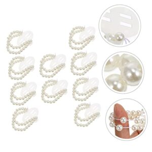 Didiseaon 10pcs Bridal Wrist Pearls Stretchy Bracelets Wedding Stuff Prom Wrist Corsage Wedding Corsages Bracelet Corsage Wristlet Wedding Wrist Corsages Wrist Corsage Bracelet Wrist Cuffs