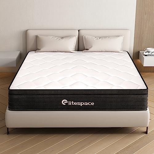 elitespace Hybrid Full Mattress,Memory Foam Hybrid 10 Inch Full Size Springs Mattresses,Fits All Bed Frames Full Size Mattress,Medium Firm Feel Mattress,CertiPUR-US,100 Nights Trial.