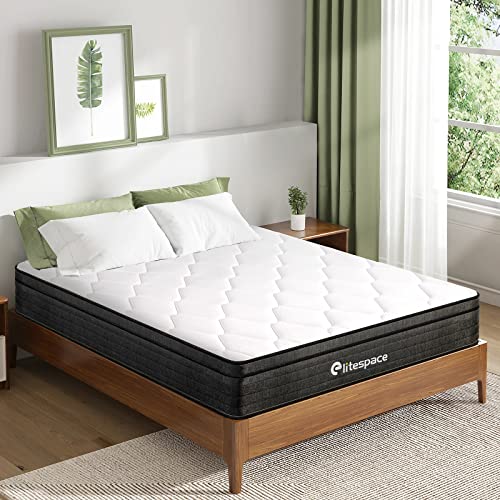 elitespace Hybrid Full Mattress,Memory Foam Hybrid 10 Inch Full Size Springs Mattresses,Fits All Bed Frames Full Size Mattress,Medium Firm Feel Mattress,CertiPUR-US,100 Nights Trial.