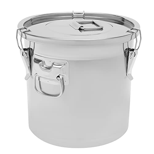 DNYSYSJ Stainless Food Container 304 Stainless Steel Airtight Canister Flour Containers with Lids Airtight Stainless Steel Bucket For Food, Bean, Flour, Oil, Sugar, Milk