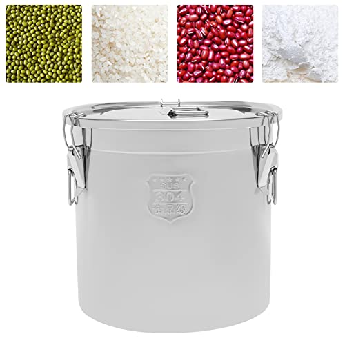 DNYSYSJ Stainless Food Container 304 Stainless Steel Airtight Canister Flour Containers with Lids Airtight Stainless Steel Bucket For Food, Bean, Flour, Oil, Sugar, Milk