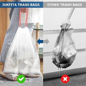 4 Gallon Trash Bags Drawstring, Small Garbage Bags Unscented, Strong Trash Can Liners, 60 Count White 4 Gal Trash Bag for Bathroom Kitchen Office