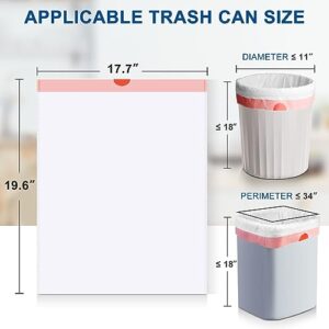 4 Gallon Trash Bags Drawstring, Small Garbage Bags Unscented, Strong Trash Can Liners, 60 Count White 4 Gal Trash Bag for Bathroom Kitchen Office