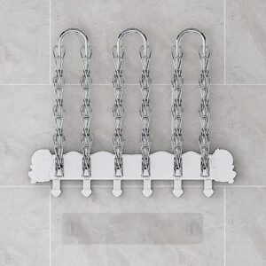 OBloved 2 Pack Clothes Drying Rack Wall Mount, 20 Clips Stainless Steel Sock Drying Rack, Laundry Drying Rack with Clips for Socks, Bras, Towels, Underwear, Clothes (White)