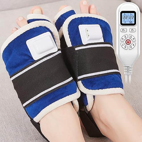 CAMECO 1 Pair Heating Pad Bunion Correctors for Women & Men, Upgraded Heated Big Toe Separator Spacer Straightener for Hallux Valgus, Bunion Pain Relief Splint Hammer Foot Brace Day & Night Support