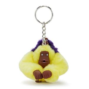 kipling mom and baby sven monkey keychain sunlight yello