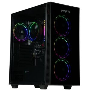 periphio terra prebuilt gaming pc - amd radeon vega 8 graphics | ryzen 7 5700g (4.6ghz turbo) | 1tb m.2 nvme ssd | 16gb ddr4 ram | windows 10 gaming desktop computer | wifi + bt