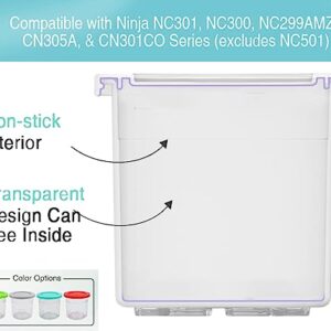 4 Pack Containers Extra Replacement for Ninja Creami Pints and Lids, (16oz) Cups Compatible with NC301 NC300 NC299AMZ Series Ice Cream Maker - Dishwasher Safe, Leak Proof Lids Pink-Mint-Grey-Blue