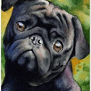 Eiialerm Cross-Stitch Kits Black Pug 11CT Printed Beginners Cross Stitch Kits,Stamped Embroidery Kits for Adults Wall Art Home Decoration -16x20 Inch