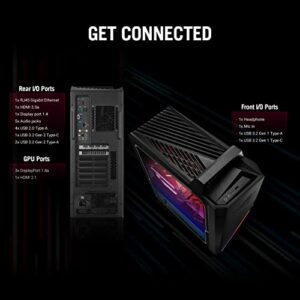 Asus 2022 ROG Gaming Desktop, Intel Core i7-12700F Processor, 32GB DDR4 RAM, 2TB PCIe SSD + 1TB HDD, NVIDIA GeForce RTX 3060 12G DDR6, Win 11 Pro, Black