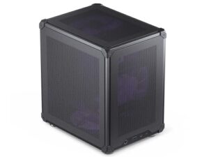 jonsbo c6 black mini matx mesh case,simple compact desktop micro atx chassis,upper cover/side panel tool-free open pc case, atx power bite (l185mm max.),support 75mm cpu cooler,gpu200-255m