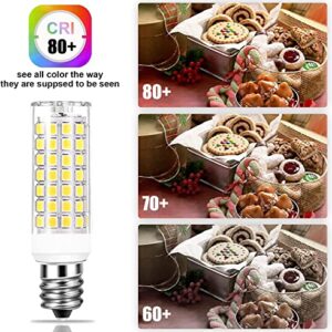 Fesd Ts E12 75 Watt Replacement LED Candelabra Bulbs C7,3000K Warm White,750LM T6 7W LED E12 Chandelier Light Bulbs for Ceiling Fan Pendant Lighting,Dimmable,2 Pack (Daylight White 6000k)