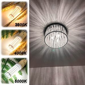 Fesd Ts E12 75 Watt Replacement LED Candelabra Bulbs C7,3000K Warm White,750LM T6 7W LED E12 Chandelier Light Bulbs for Ceiling Fan Pendant Lighting,Dimmable,2 Pack (Daylight White 6000k)