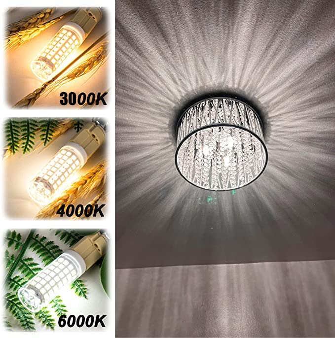 Fesd Ts E12 75 Watt Replacement LED Candelabra Bulbs C7,3000K Warm White,750LM T6 7W LED E12 Chandelier Light Bulbs for Ceiling Fan Pendant Lighting,Dimmable,2 Pack (Daylight White 6000k)