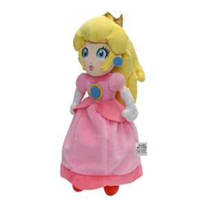 RGVV Super All Star Collection Princess Peach Plush Multicolor Pink Skirt Yellow Hair and Crown 10.6“