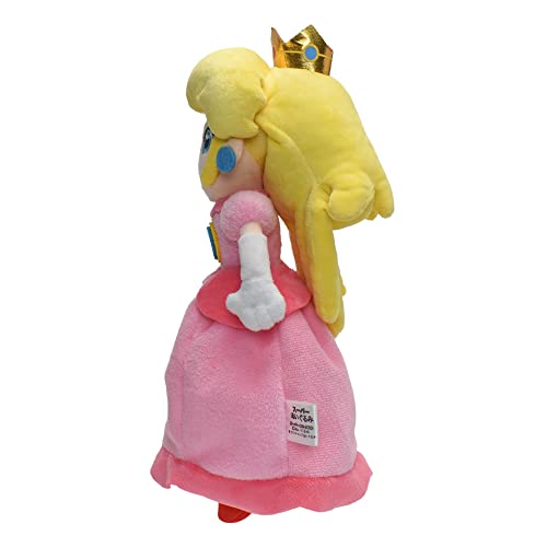 RGVV Super All Star Collection Princess Peach Plush Multicolor Pink Skirt Yellow Hair and Crown 10.6“