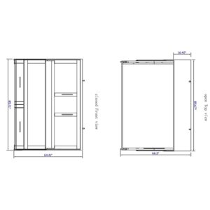 RoomAndLoft Brentwood Lateral Queen Solid Wood Murphy Deskbed in White