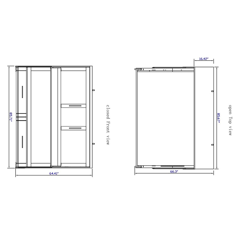 RoomAndLoft Brentwood Lateral Queen Solid Wood Murphy Deskbed in White