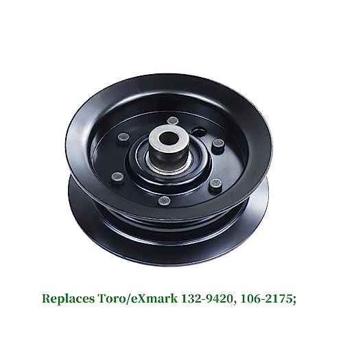 POSFLAG 2 Pack 106-2175 Idler Pulley Replaces eXmark 132-9420, 106-2175, Toro 132-9420, 106-2175 for Toro TimeCutter SS 3200, SS 3216, SS 4216, SS 4235, SS 4260, SS 5035, SS 5060, SS 5000 Riding Mower