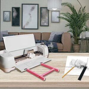 Extension Tray for Cricut Explore Air, Extender Tray Compatible with Cricut Mat, Cutting Mat Extender Support for Explore Air Series, Essential Accessories and Supplies for Explore Air series(Pink)