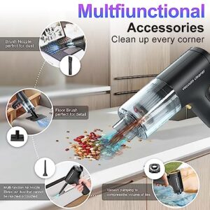 Tipcoo Portable Car Vacuum Cleaner - High Power 9000Pa Vacuum Cleaner and Air Duster,120W Rechargeable Cordless Car Vacuum,Mini Vacuum for Car,Office, Desktop, Pet Hair Cleaning, Home Cleaning